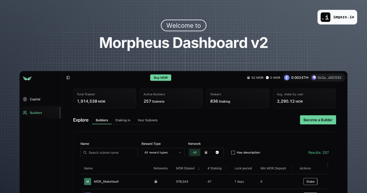 Morpheus Dashboard